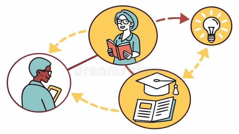 Knowledge Transfer Idea Exchange, Mentoring. Vector Design Generative ...