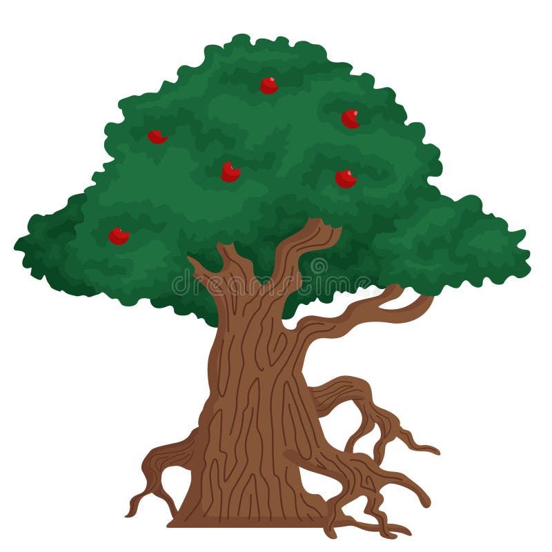 Knowledge Tree from Adam and Eve Story Stock Illustration ...