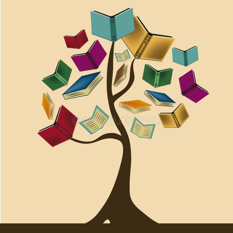 The knowledge tree stock vector. Illustration of blue - 32866740