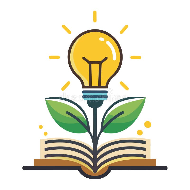 Knowledge Tree Illustration with Open Book and Learning Concepts Icon ...