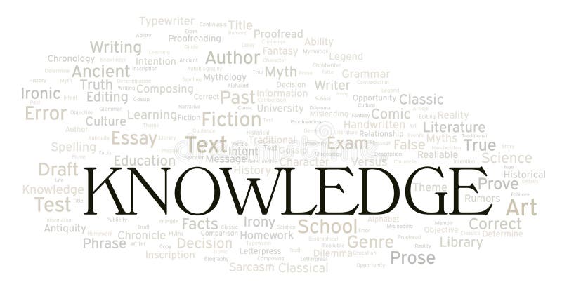 Knowledge Typography Word Cloud Create with the Text only Stock ...