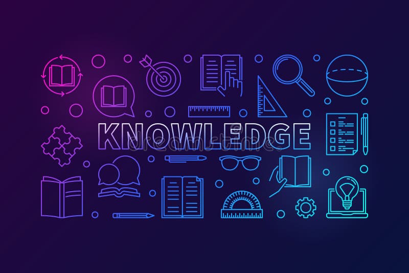 The Way To Knowledge 2 Colored Line Icon. Simple Colored Element ...