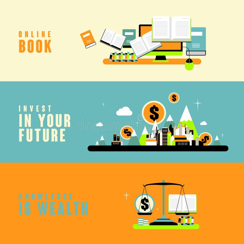 Knowledge is Wealth Concept Stock Vector - Illustration of marketing ...