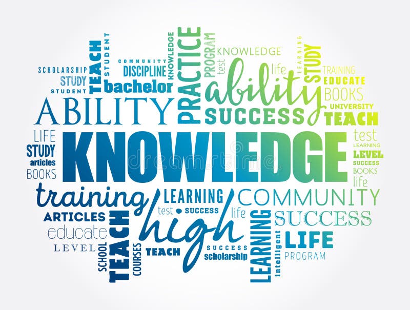 KNOWLEDGE Word Cloud Collage Stock Illustration - Illustration of ...