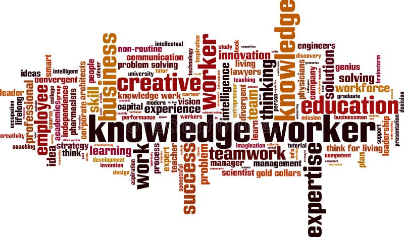Knowledge Worker Word Cloud Stock Vector - Illustration of scientist ...
