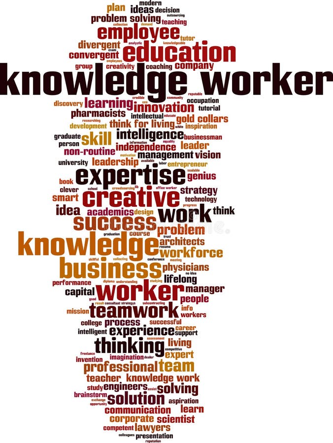 Knowledge Worker Word Cloud Stock Vector - Illustration of academics ...