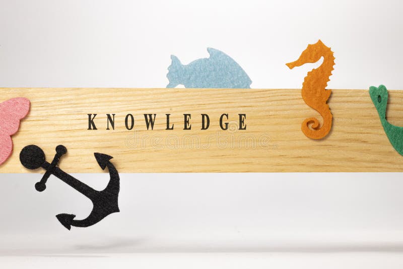 Knowledge Written on Wood Patterned Surface. Education and Child ...