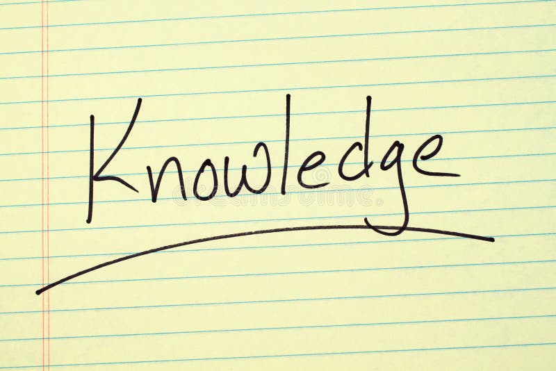 Knowledge on a Yellow Legal Pad Stock Illustration - Illustration of ...