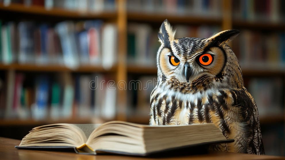 The Knowledgeable Owl Professor Instructs Students in the Classroom ...