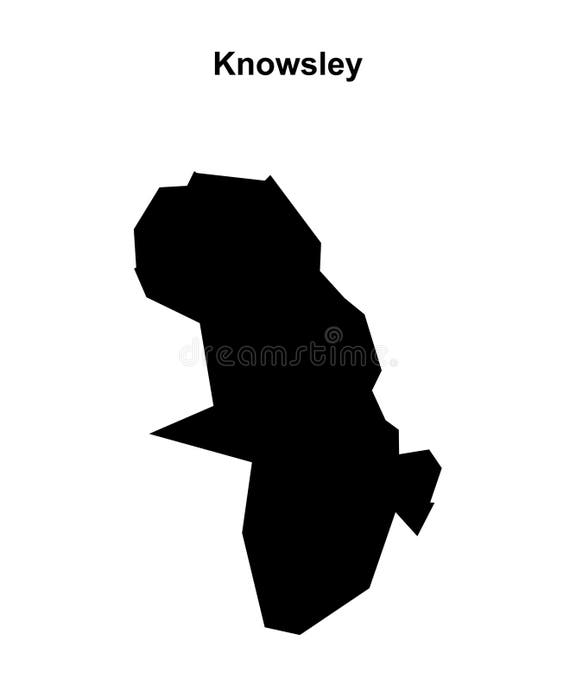 Knowsley outline map stock illustration. Illustration of cartography ...