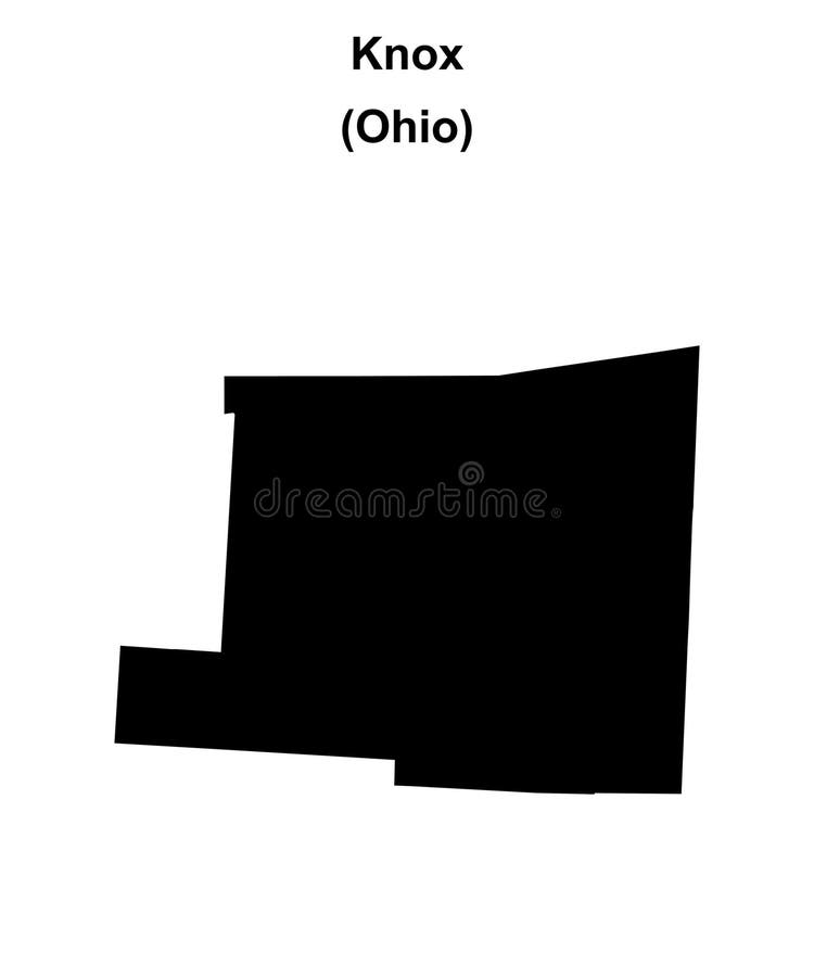 Knox outline map stock vector. Illustration of cartography - 361750165