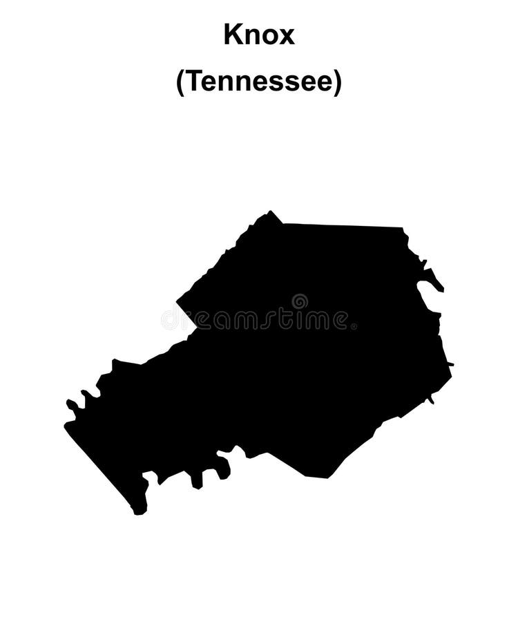 Knox outline map stock vector. Illustration of detailed - 361761432