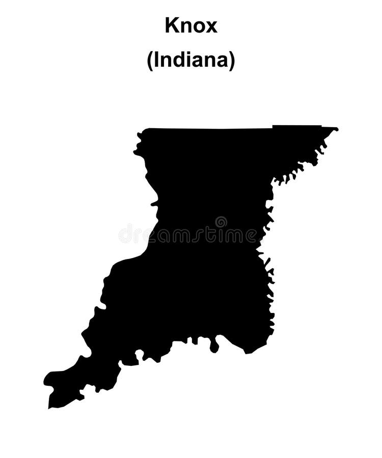 Knox outline map stock vector. Illustration of counties - 361546642