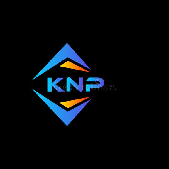 KNP Abstract Technology Logo Design on Black Background. KNP Creative ...