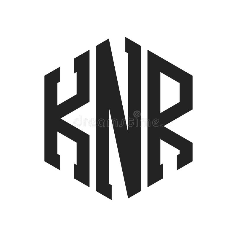KNR Logo Design. Initial Letter KNR Monogram Logo Using Hexagon Shape ...