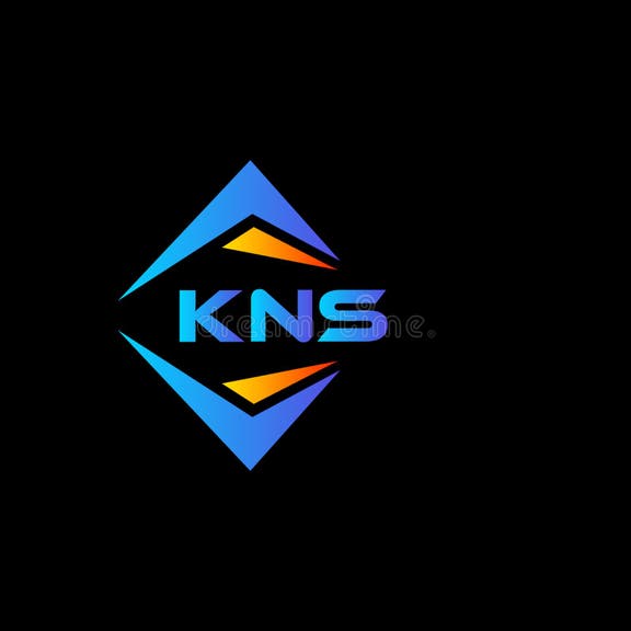 KNS Abstract Technology Logo Design on Black Background. KNS Creative ...