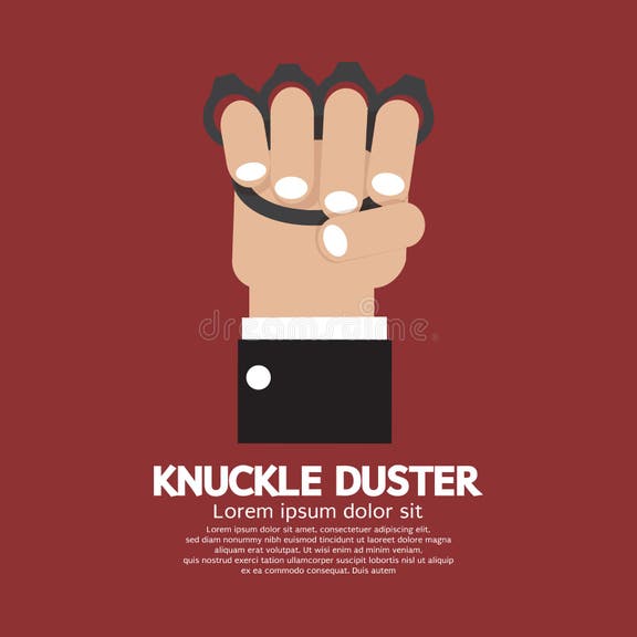 Knuckle Duster in Hand stock vector. Illustration of illegal - 47569529