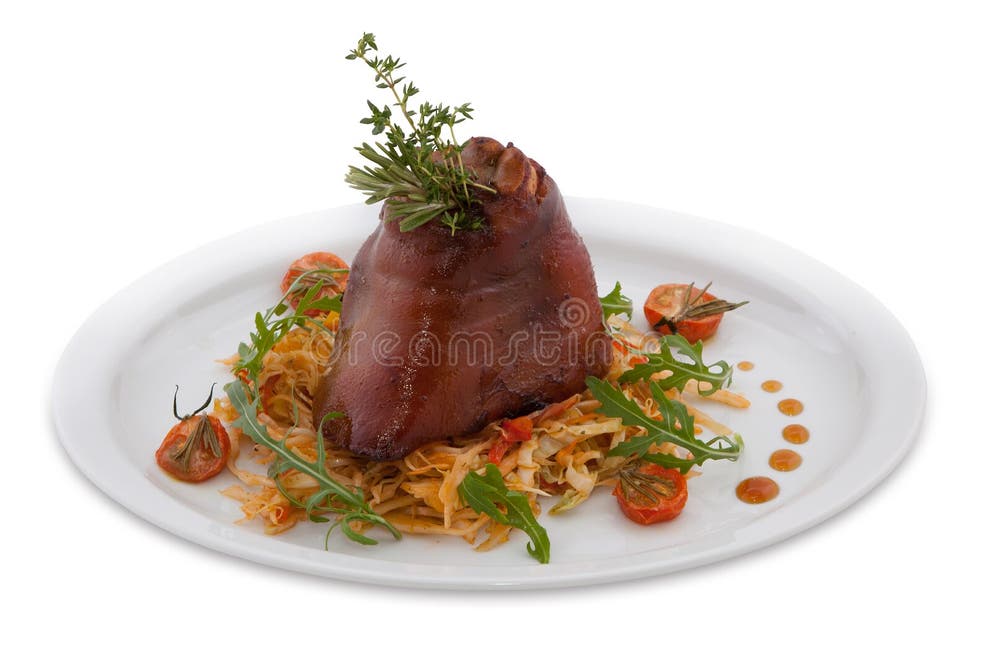 Knuckle with Pickled Cabbage Stock Photo - Image of meal, healthy: 39558262