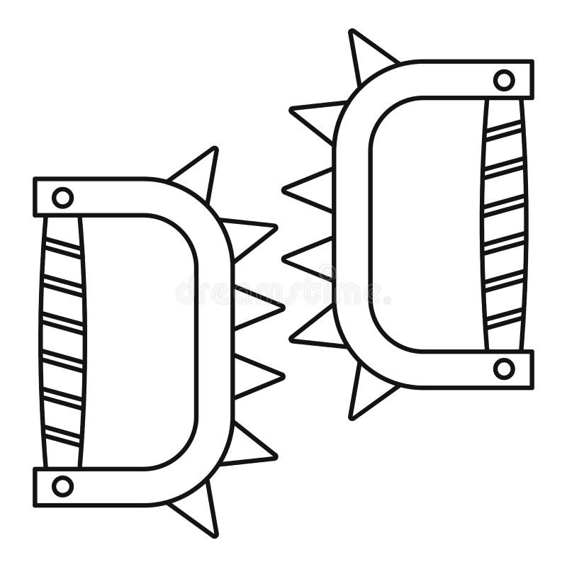 Knuckles Icon, Outline Style Stock Vector - Illustration of fist, ninja ...