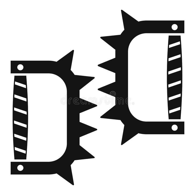 Knuckles with Spikes Icon, Simple Style Stock Vector - Illustration of ...