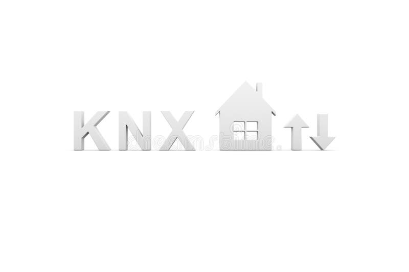 KNX Concept White Background 3d Stock Illustration - Illustration of ...
