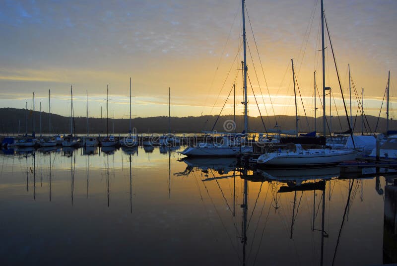 Knysna Waterfront at Sunset Stock Image - Image of western, beauty ...