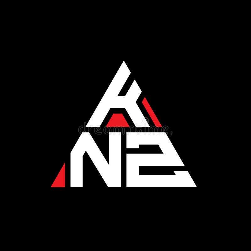 KNZ Triangle Letter Logo Design with Triangle Shape. KNZ Triangle Logo ...