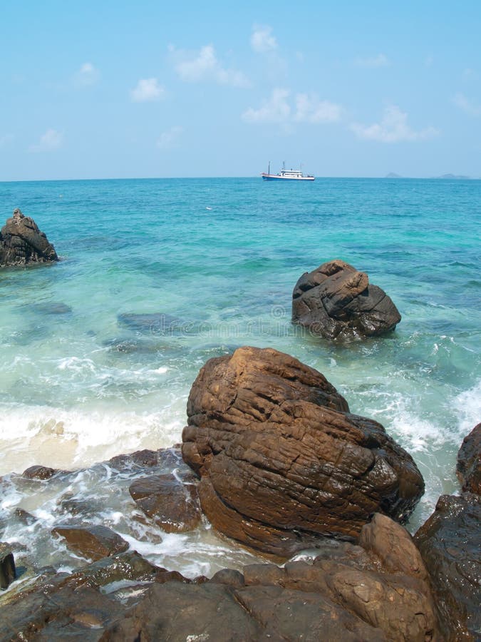 Koh Kham Beach stock photo. Image of rock, scene, live - 42168898