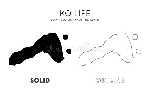 Ko Lipe map. stock vector. Illustration of isolated - 155083005