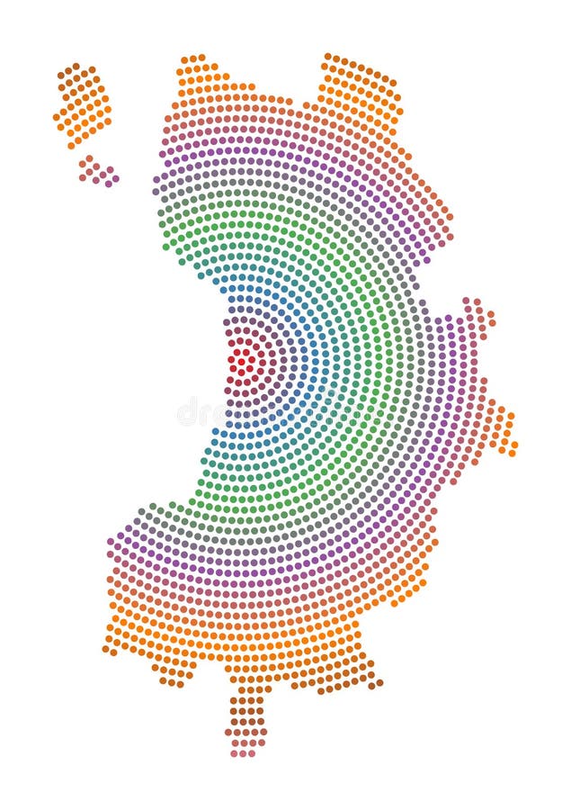 Ko Tao dotted map. stock vector. Illustration of simple - 268178347