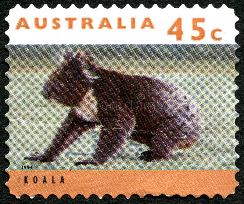 Koala Australian Postage Postage Stamp Editorial Stock Image - Image of ...