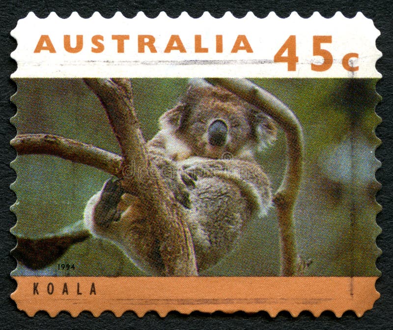 Koala Bear Australian Postage Stamp Editorial Photo - Image of ...