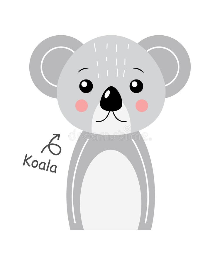 Koala Bear . Cartoon Character Stock Vector - Illustration of drawing ...