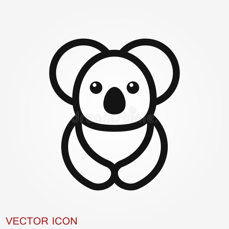 Koala Bear Icon Animal Symbol, Logo, Symbol Stock Illustration ...