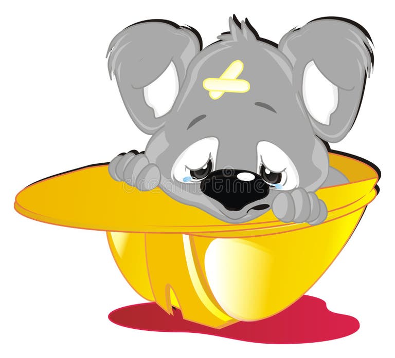 Koala and blood stock illustration. Illustration of miserable - 168526241