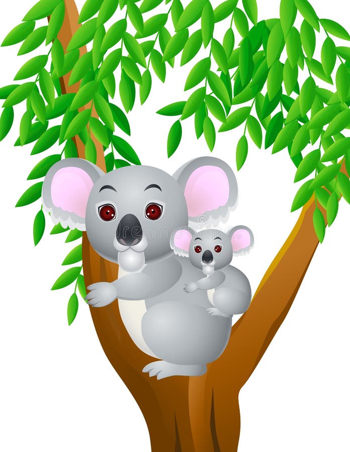 Cute koala cartoon stock vector. Illustration of single - 33235516