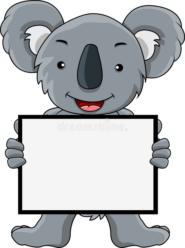 Koala Cartoon Blank Sign Stock Illustrations – 87 Koala Cartoon Blank ...