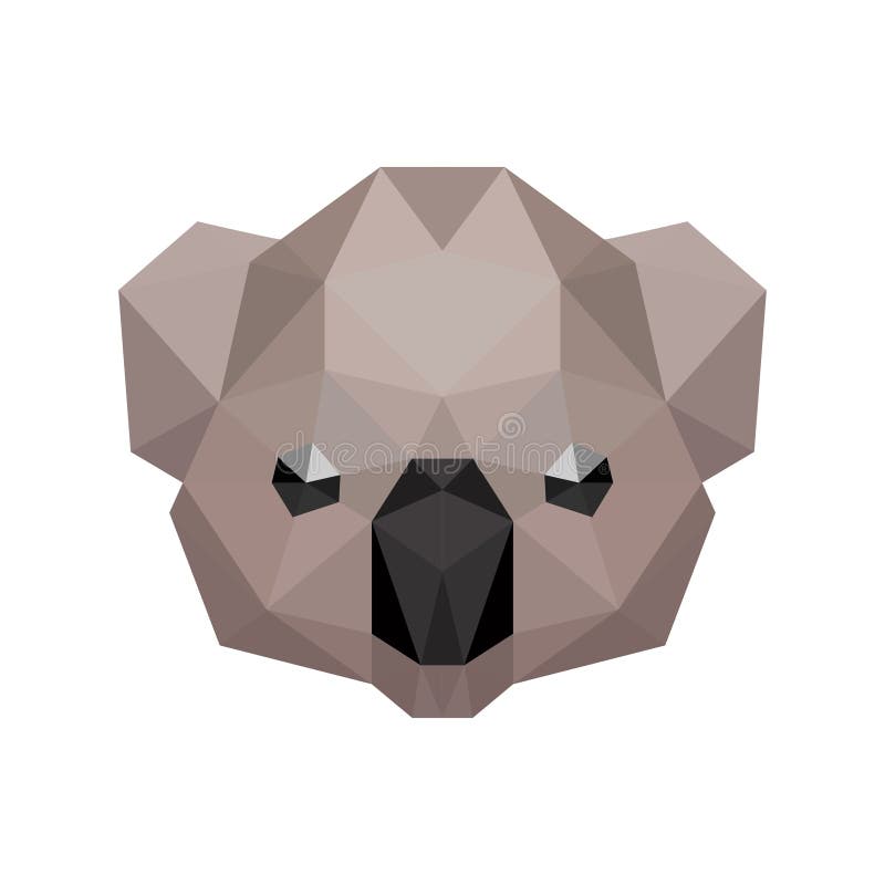 Geometric koala head stock vector. Illustration of decoration - 69905392