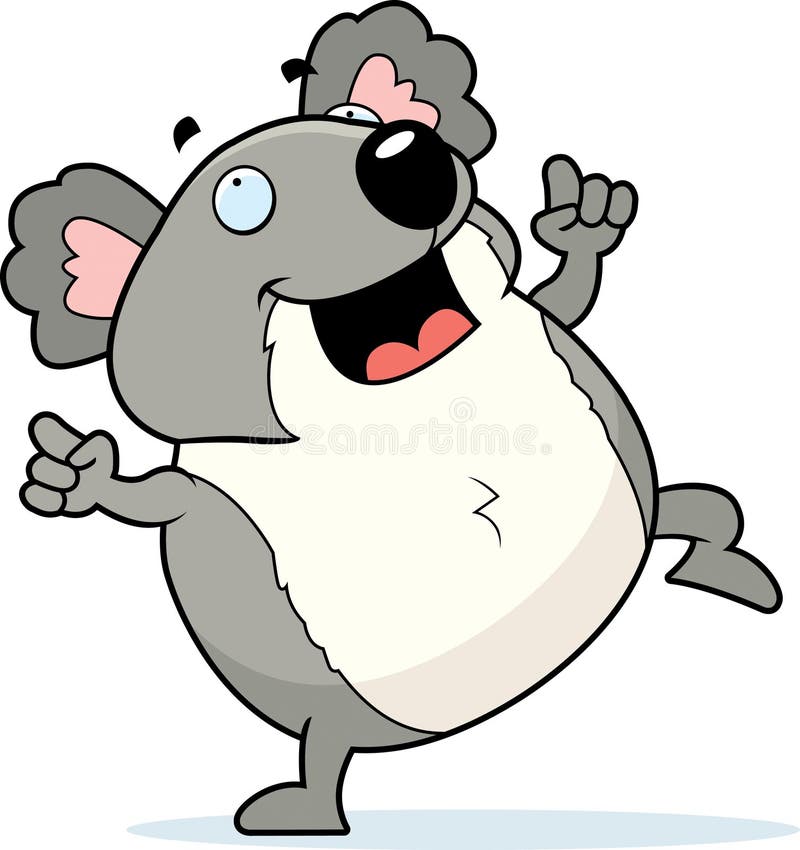 Koala Dancing stock vector. Illustration of smiling, cartoon - 15049119