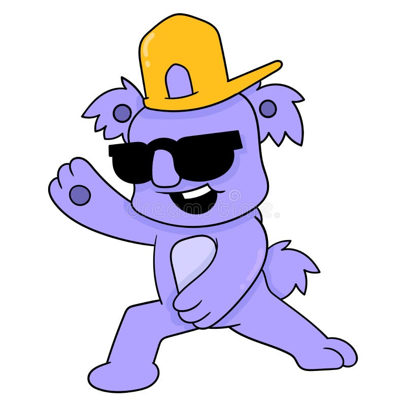 Koala Dancing stock vector. Illustration of smiling, cartoon - 15049119