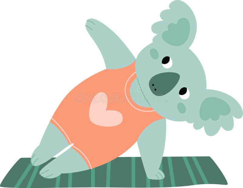 Koala Doing Yoga stock vector. Illustration of bear - 300414176