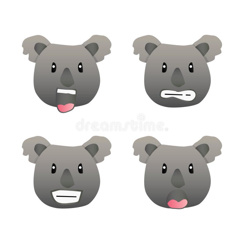 Koala Face Logo Design Template Stock Vector - Illustration of design ...