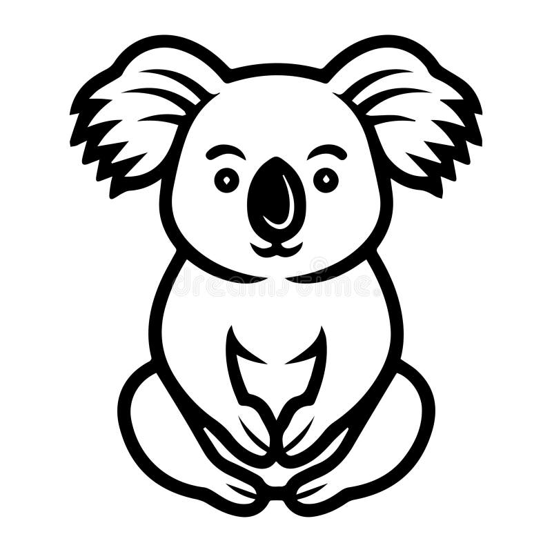 Koala Logo or Modern Line Icon. Vector Line Art and Icon Design with ...