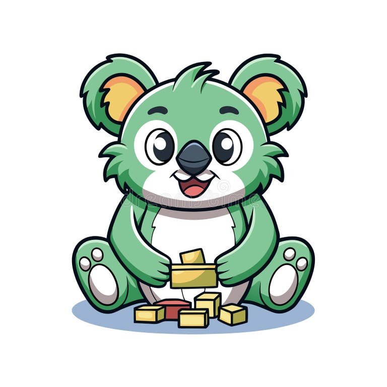 Koala in Model Building Activity Illustration Stock Image ...