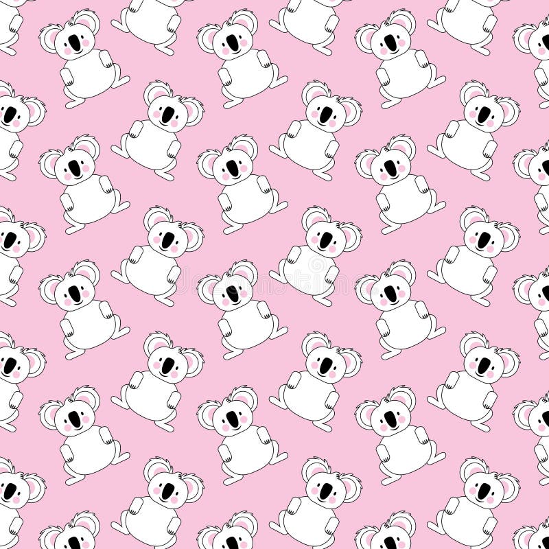 Koala Pattern Background. Vector Design Stock Vector - Illustration of ...