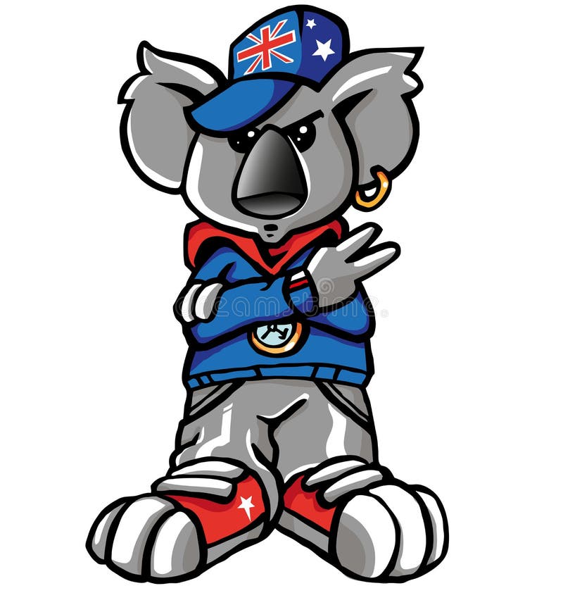 Koala rap stock vector. Illustration of character, australian - 33595777