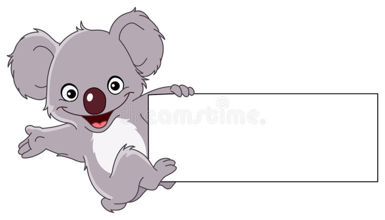 Koala Cartoon Blank Sign Stock Illustrations – 87 Koala Cartoon Blank ...