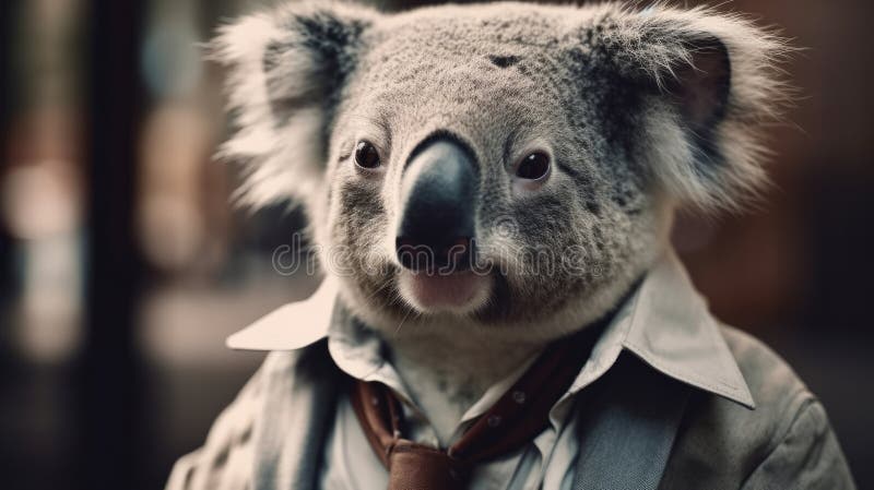 Koala in Suit. Successful Businessman Stock Photo - Image of ...