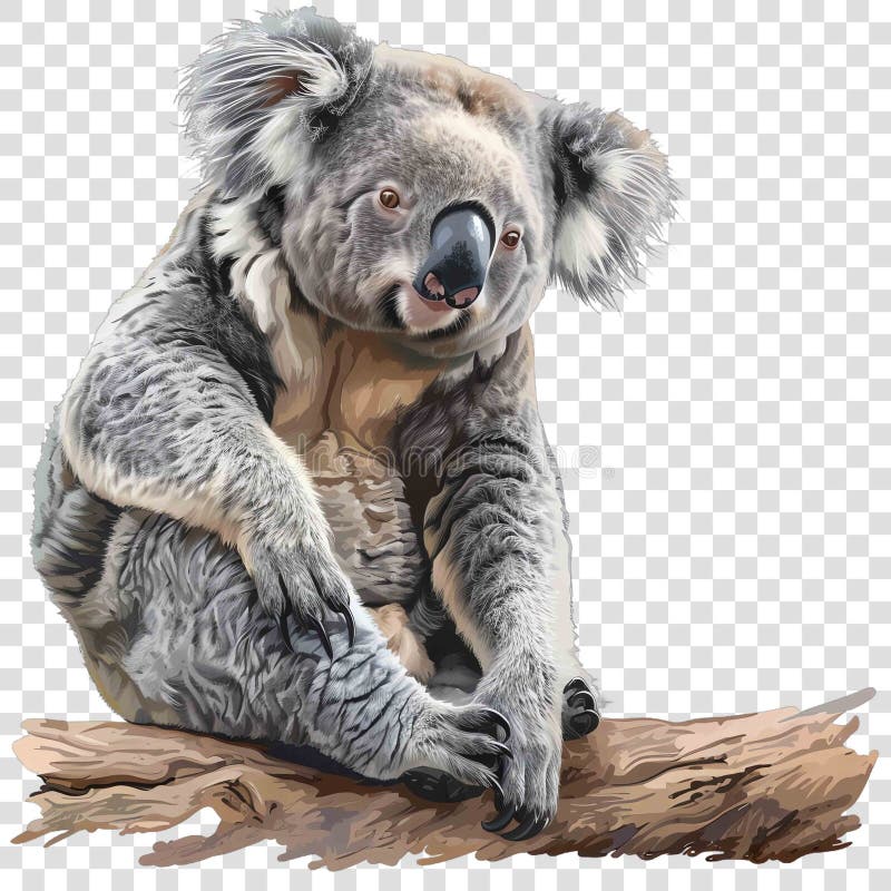 Koala Transparent Background Realistic Element Stock Illustration ...