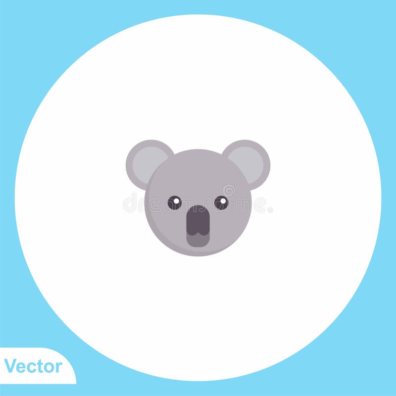 Koala Vector Icon Sign Symbol Stock Vector - Illustration of australia ...